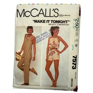 McCall's | Pants & Jumpsuits | Vintage Mccalls 7573 Jumpsuit Sewing ...